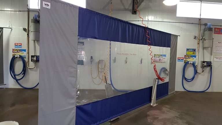 Wash Bay Curtains - Airdrie Canvas Tent & Awning